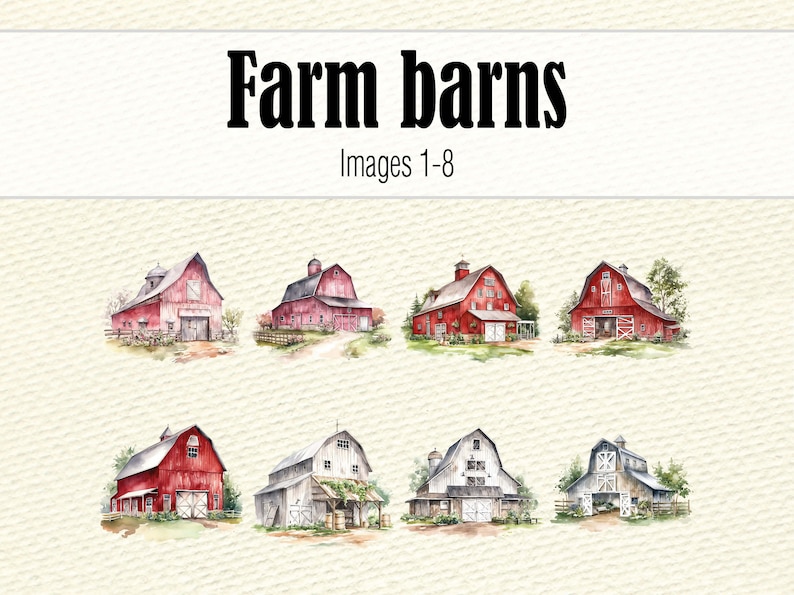 Granero PNG Granja Clipart, Granero Rojo PNG Acuarela Casa Clipart ...