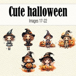 Cute Halloween Clipart, Kawaii Halloween, Cute Ghost Clipart, Halloween ...