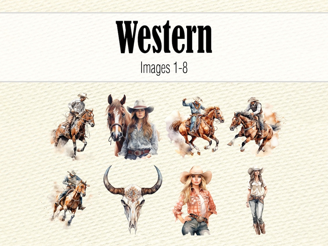 Cowgirl Clipart Western Clipart Wild West Cowgirl Boots PNG - Etsy