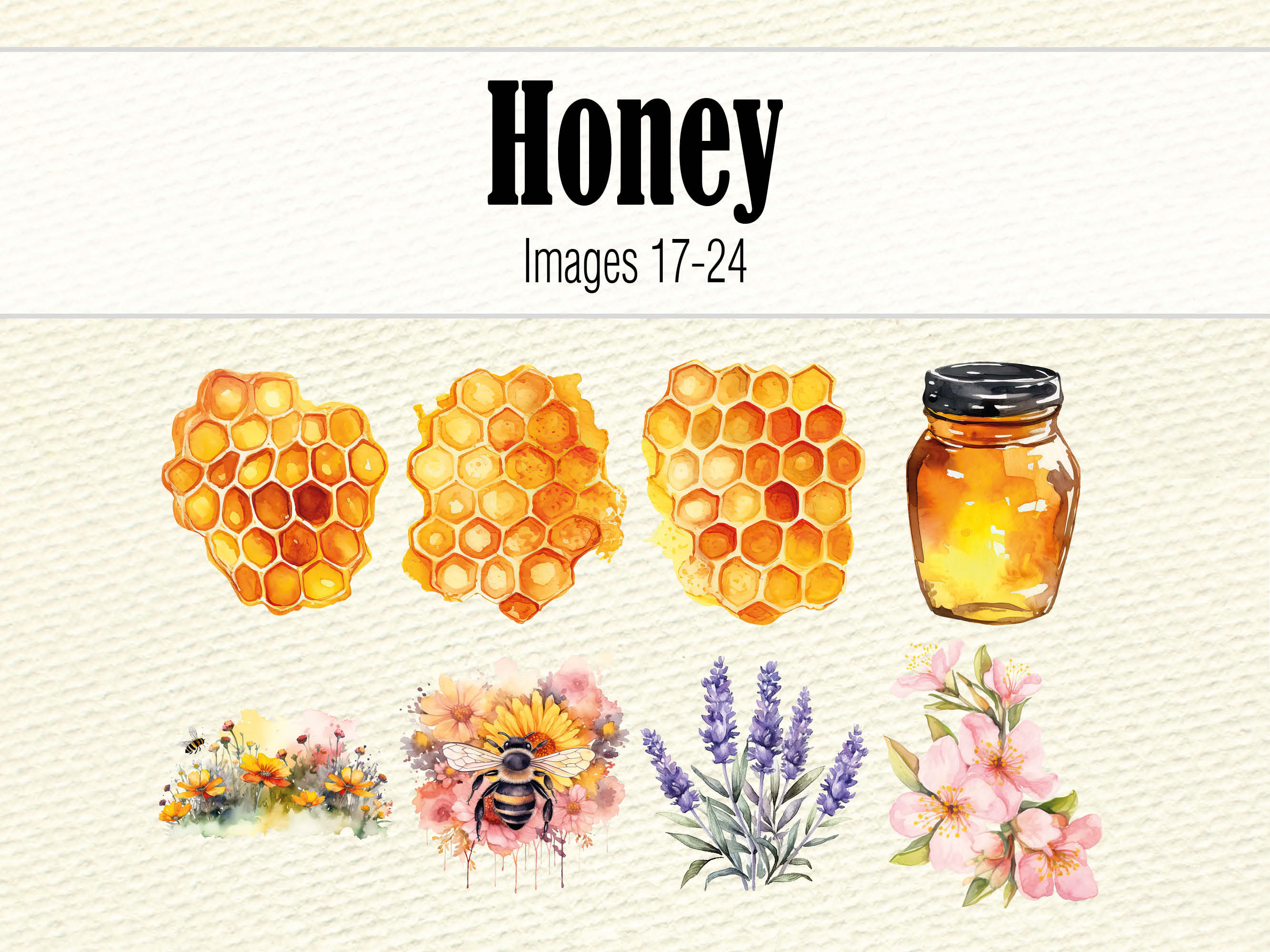 Watercolor Honey Clipart Bee Clipart Honey Bee PNG Bee Hive - Etsy
