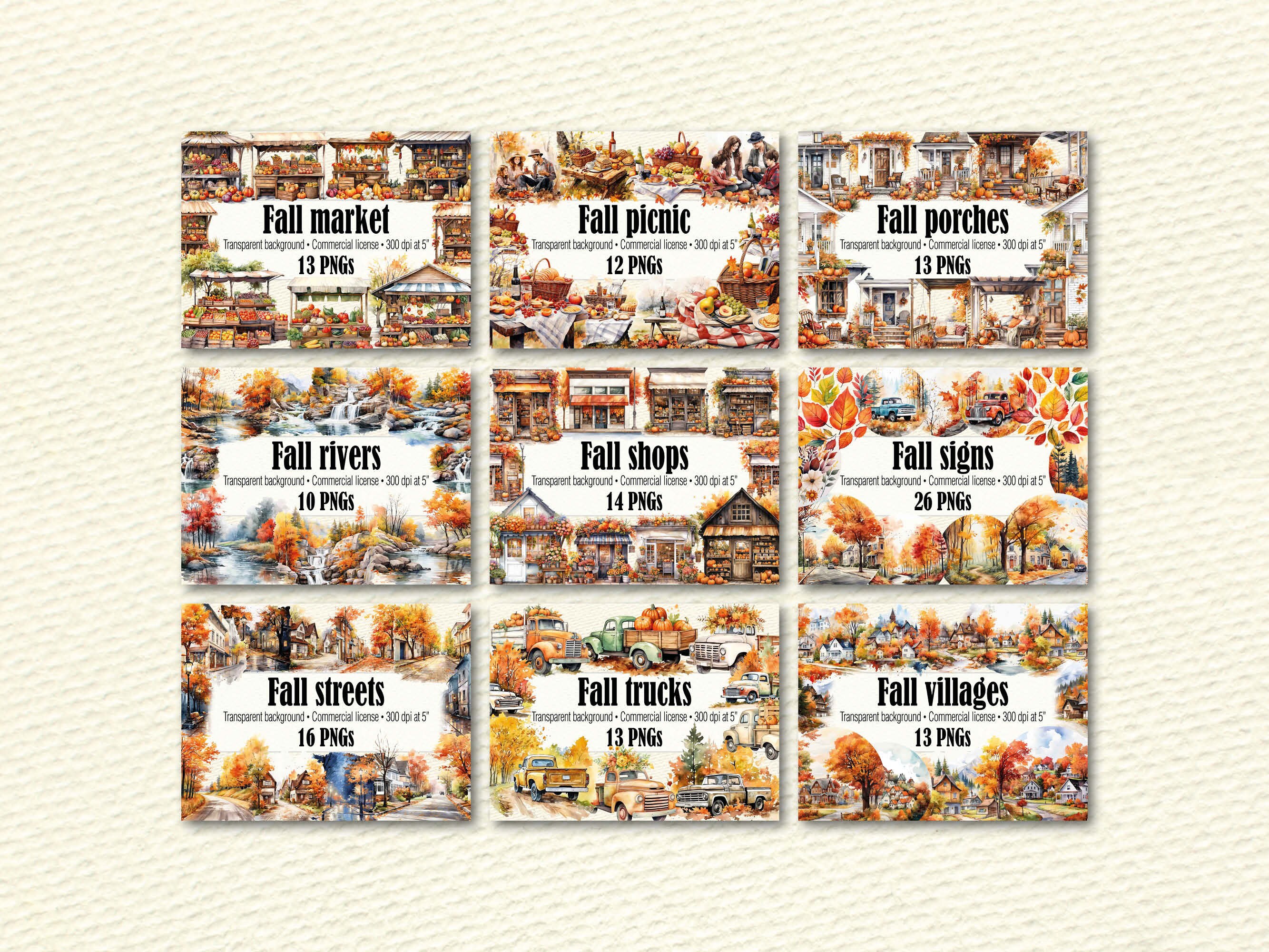 Fall Clipart Mega Bundle Fall PNG Bundle Autumn Clipart Fall - Etsy