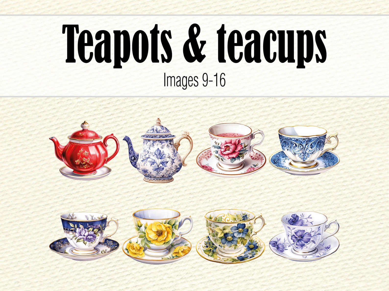 Watercolor Teapot Clipart, Tea Cup Clipart PNG, Tea Party Clipart ...