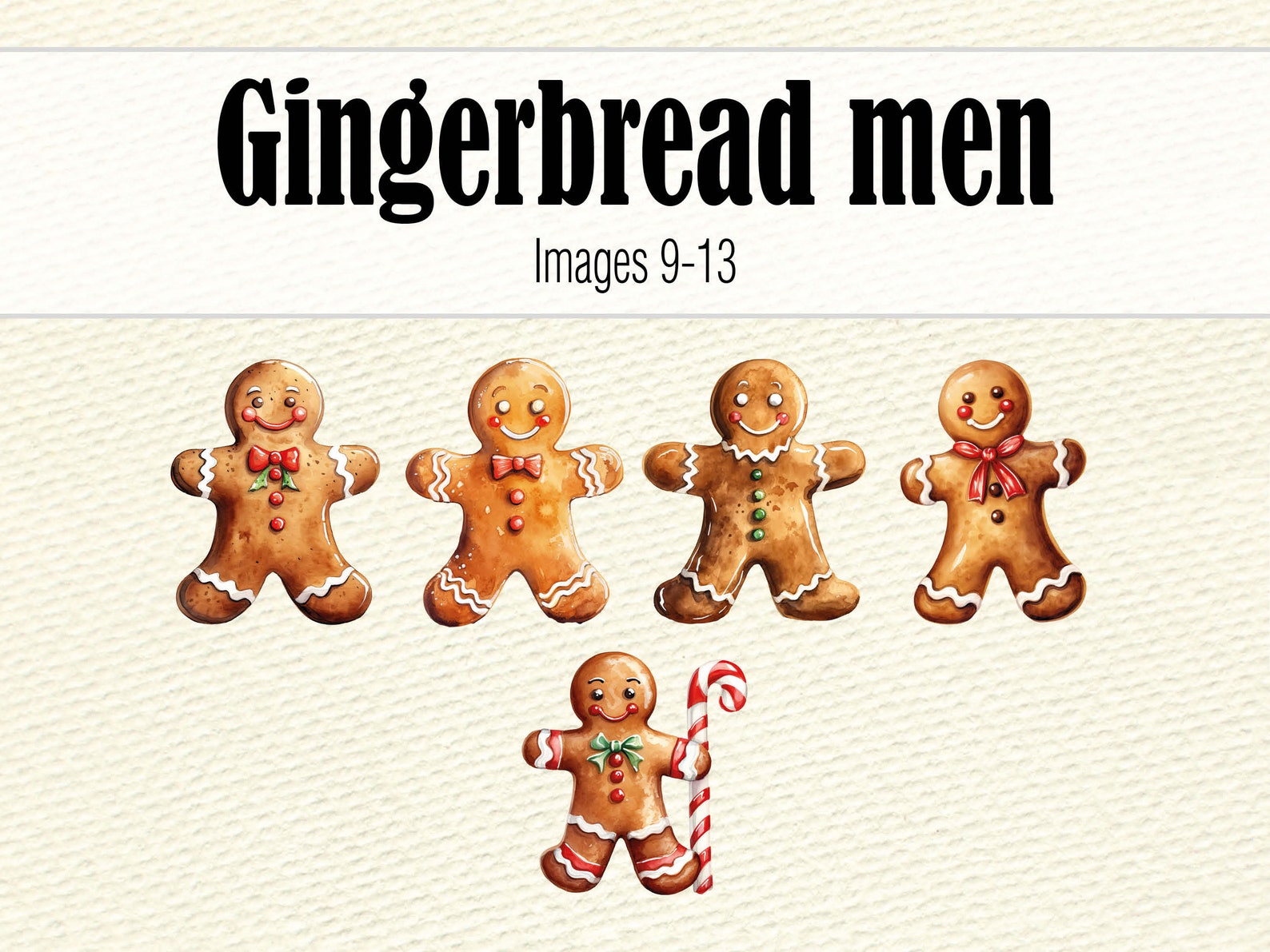 Gingerbread Clipart, Gingerbread Man PNG, Watercolor Christmas Clipart ...