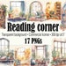 Reading Nook Books Clipart, Book Nook Library Clipart, Cozy Reading ...