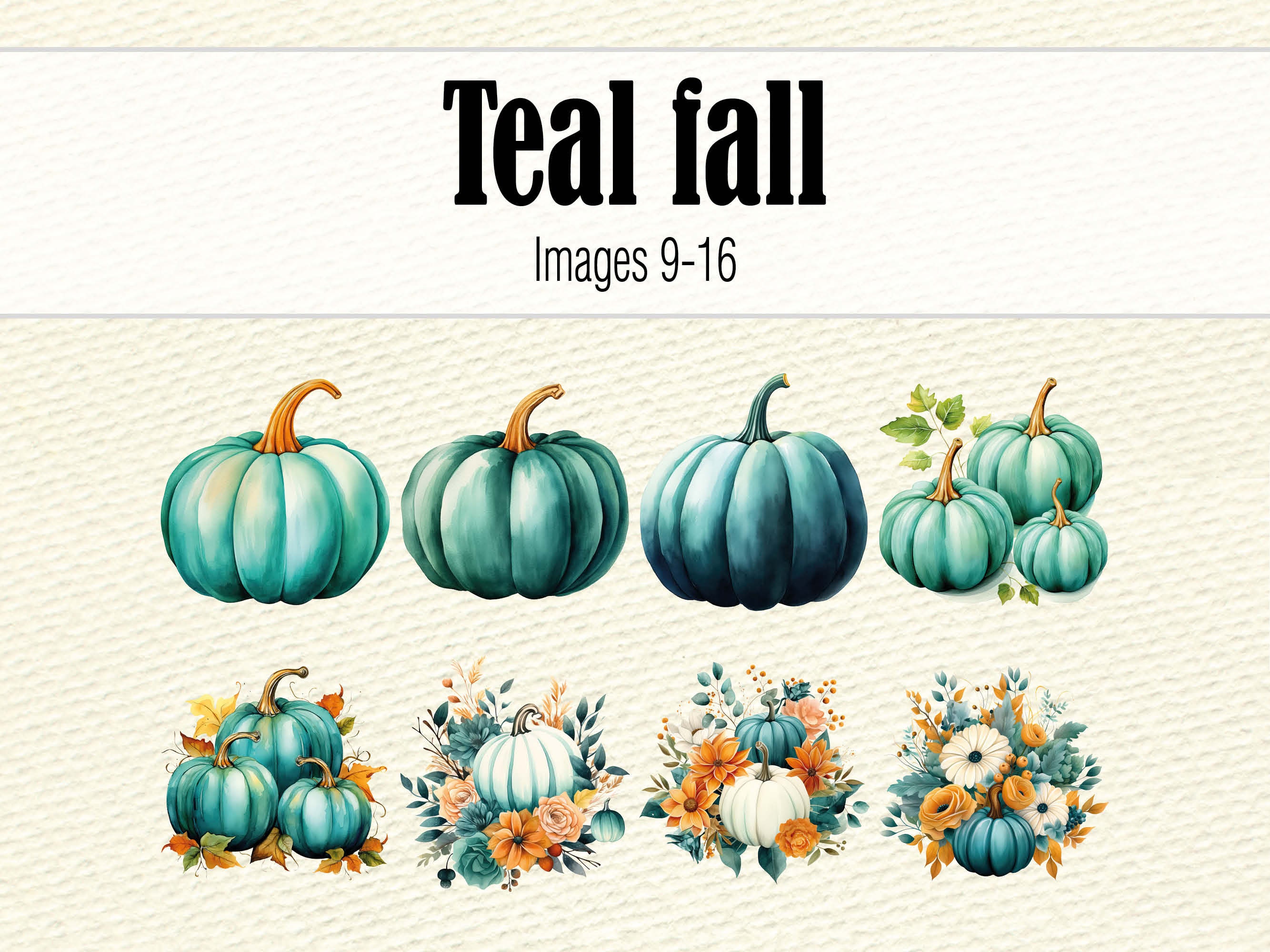 Teal Fall Clipart Teal Pumpkin Clipart Fall Girl Clipart - Etsy