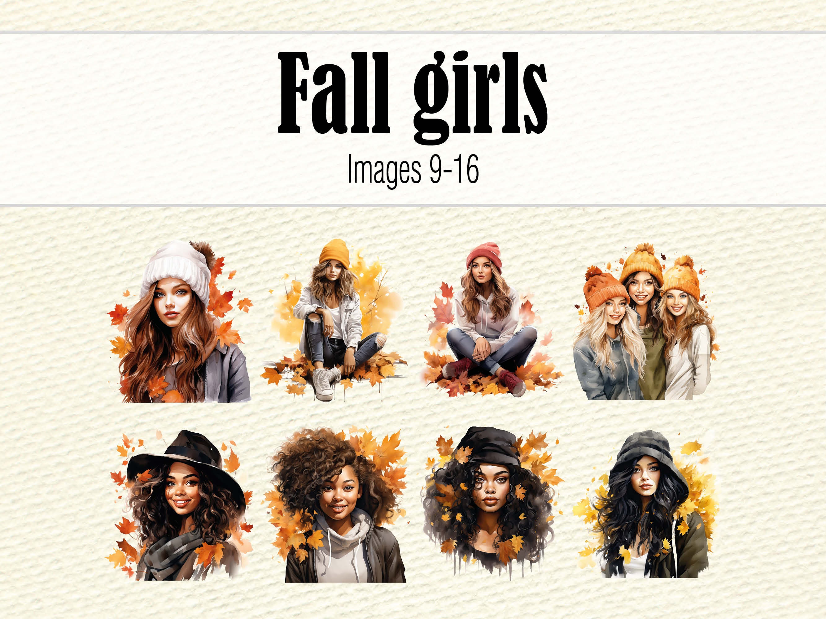 Fall Girl Clipart Best Friends Clipart Fashion Girl Clipart - Etsy