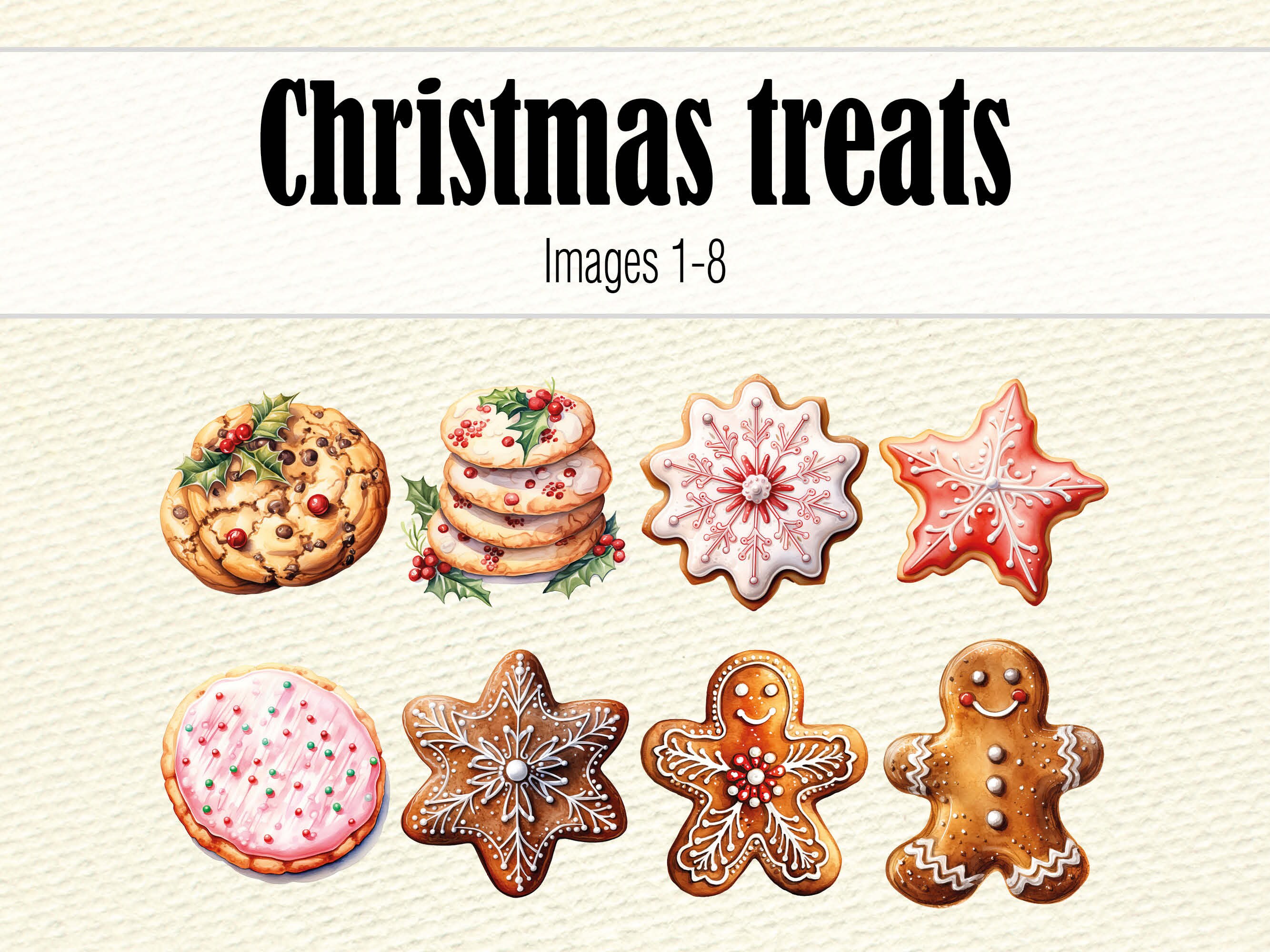 Watercolor Christmas Sugar Cookie Clipart, Winter Drink Watercolor ...