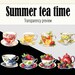 Tea Time PNG, Tea Cup Clipart PNG, Floral Summer Spring Clipart ...