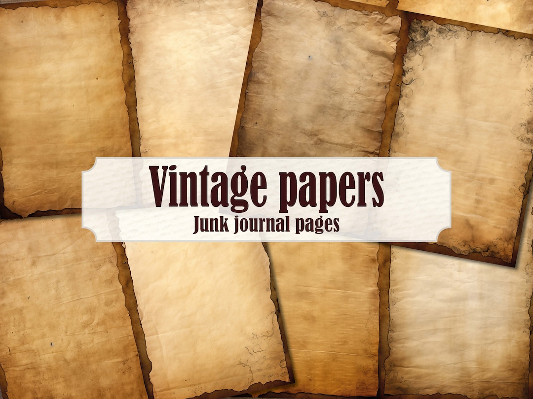 Aged Parchment Paper Junk Journal Pages, Vintage Letter Writing Paper ...