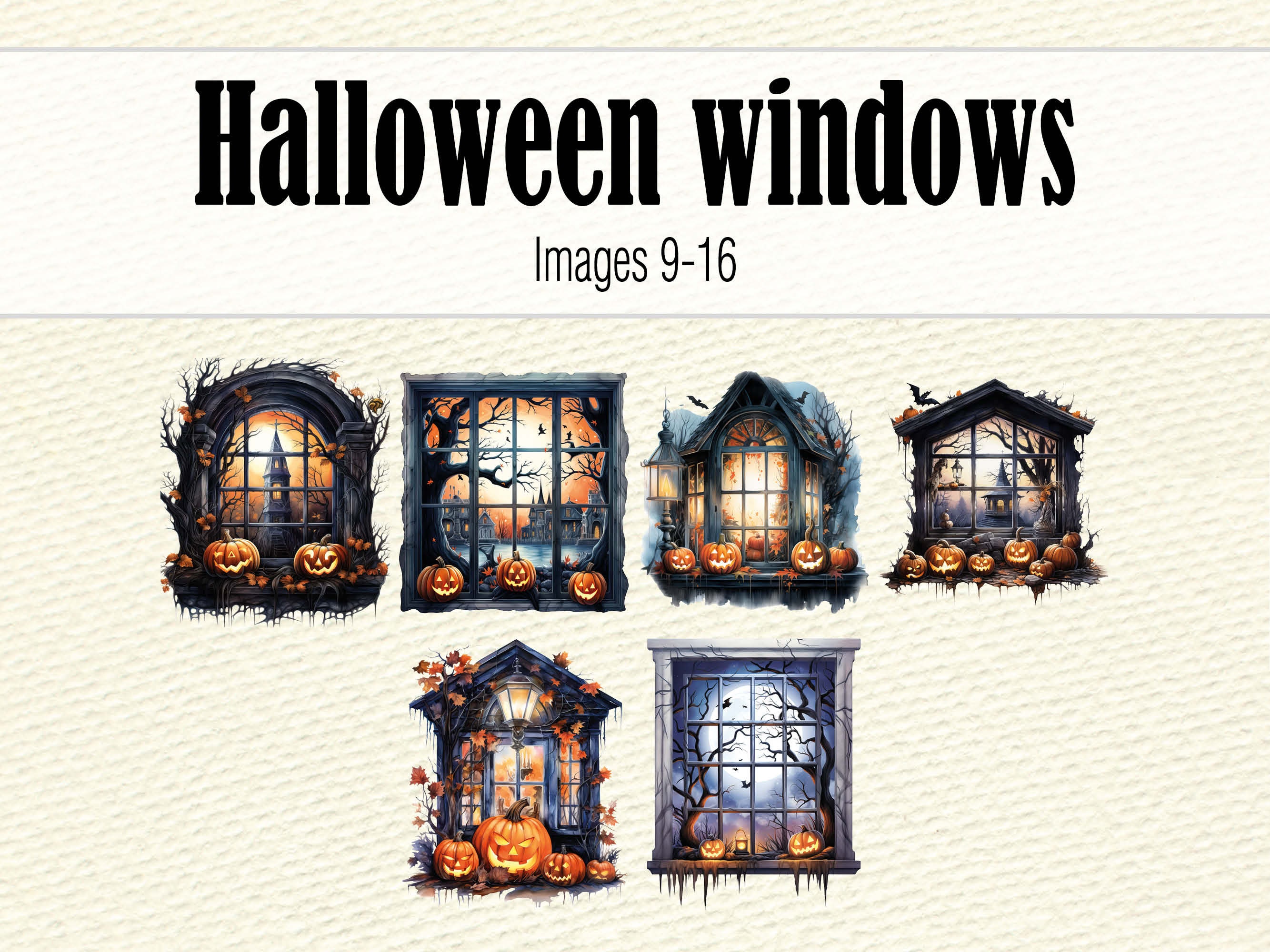 Halloween Window Clipart Halloween Graphics Window PNG - Etsy