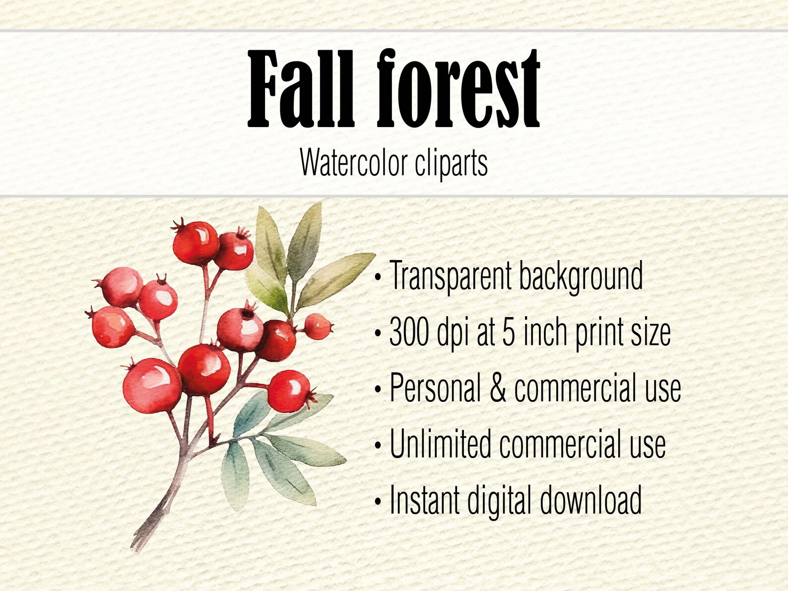 Watercolor Autumn Clipart, Woodland Animals Fall Leaves Clipart, Cute ...