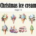 Christmas Ice Cream Cone Clipart, Watercolor Snowman Clipart, Ice Cream ...