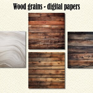 Wood Patterns Digital Paper, Rustic Wood Backdrop, White Wash Wood ...