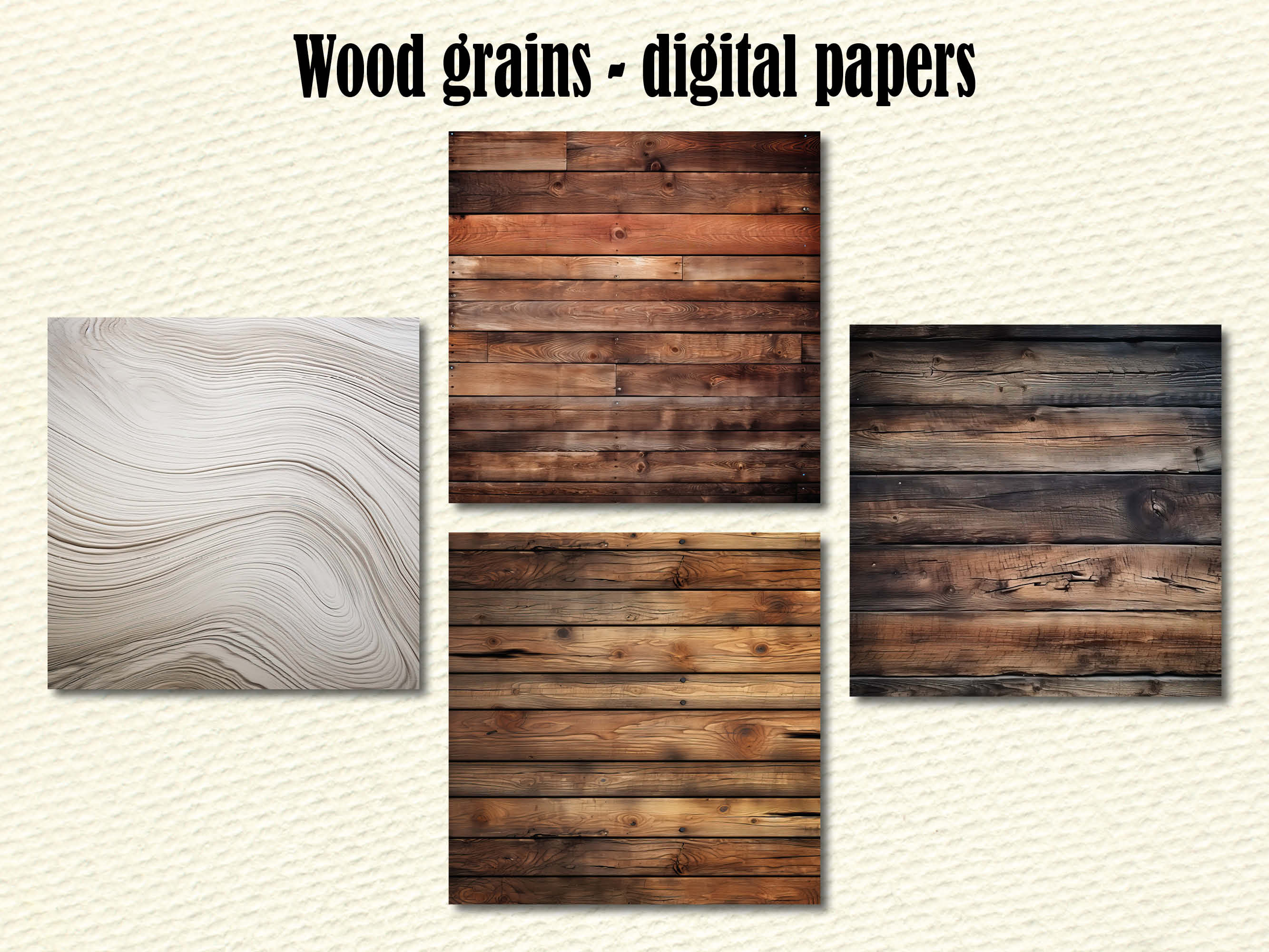 Wood Patterns Digital Paper, Rustic Wood Backdrop, White Wash Wood ...
