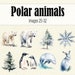 Watercolor Arctic Animals Clipart, Watercolor Polar Bear Clipart ...
