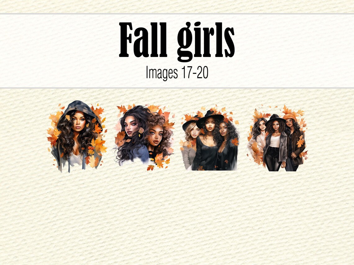Fall Girl Clipart, Best Friends Clipart, Fashion Girl Clipart, Best ...