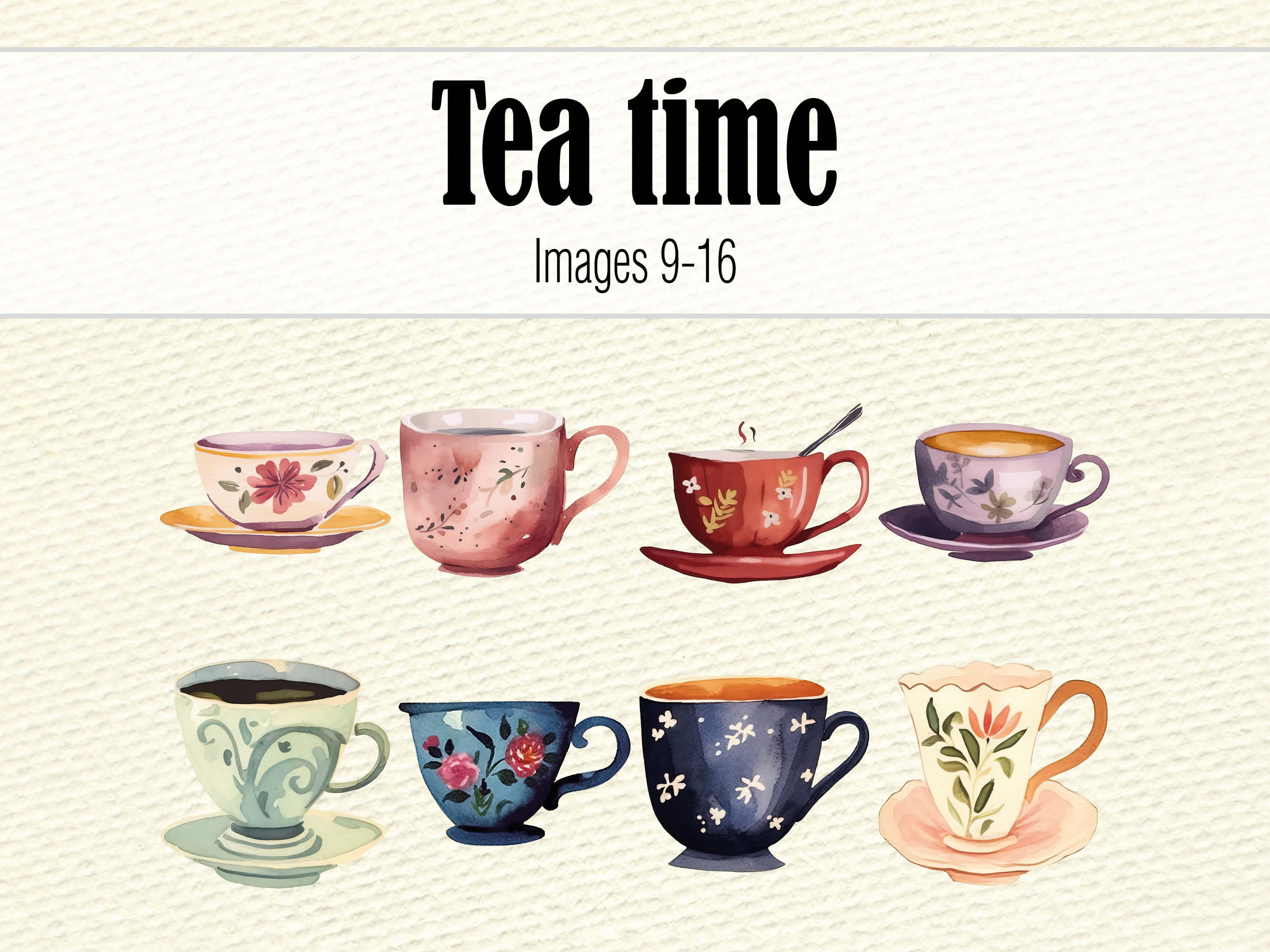 Watercolor Teapot Clipart, Tea Time PNG, Tea Party Clipart, Tea Cup ...