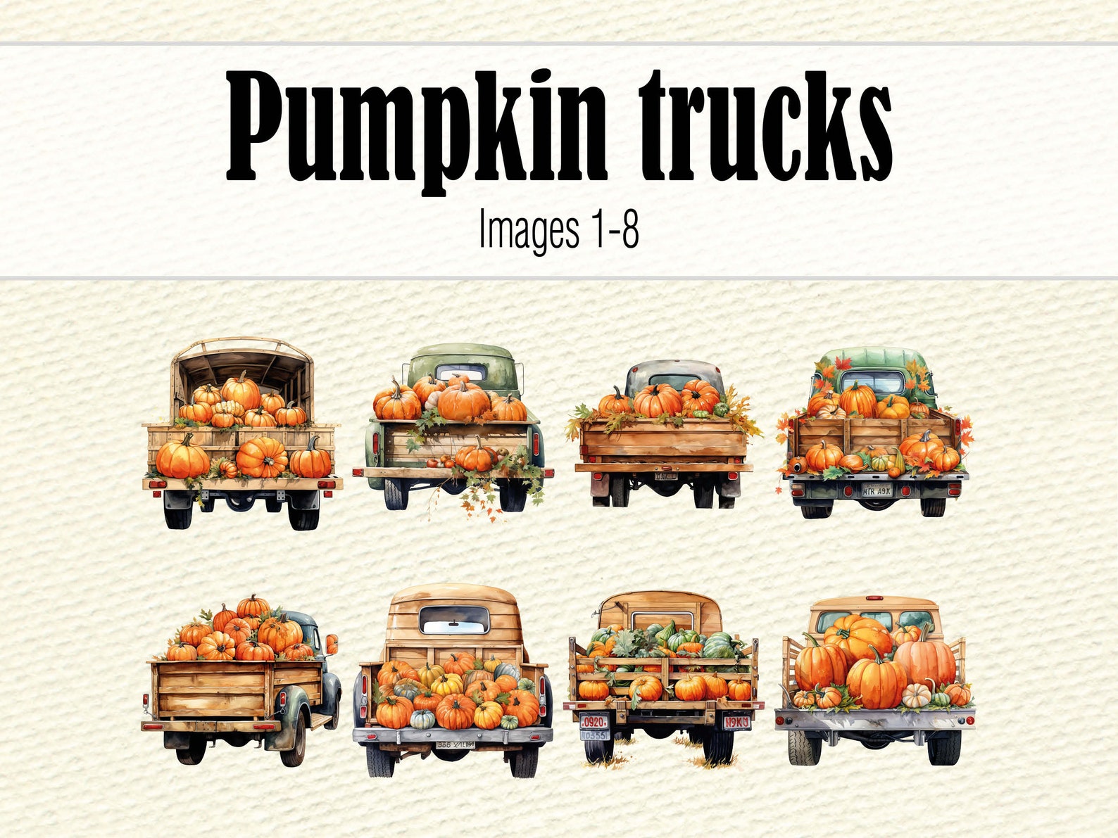 Pumpkin Truck Clipart, Fall Truck With Pumpkins, Halloween Truck PNG ...