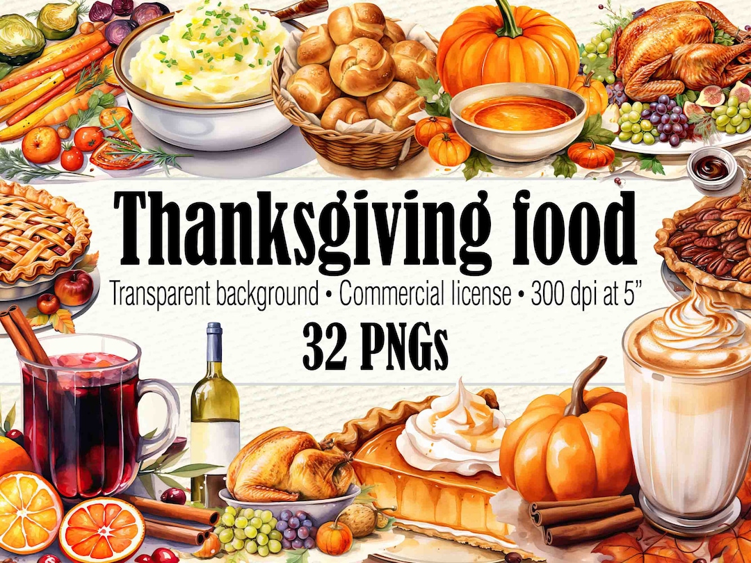 Thanksgiving Food Clipart, Thanksgiving Dinner Clipart, Thanksgiving ...