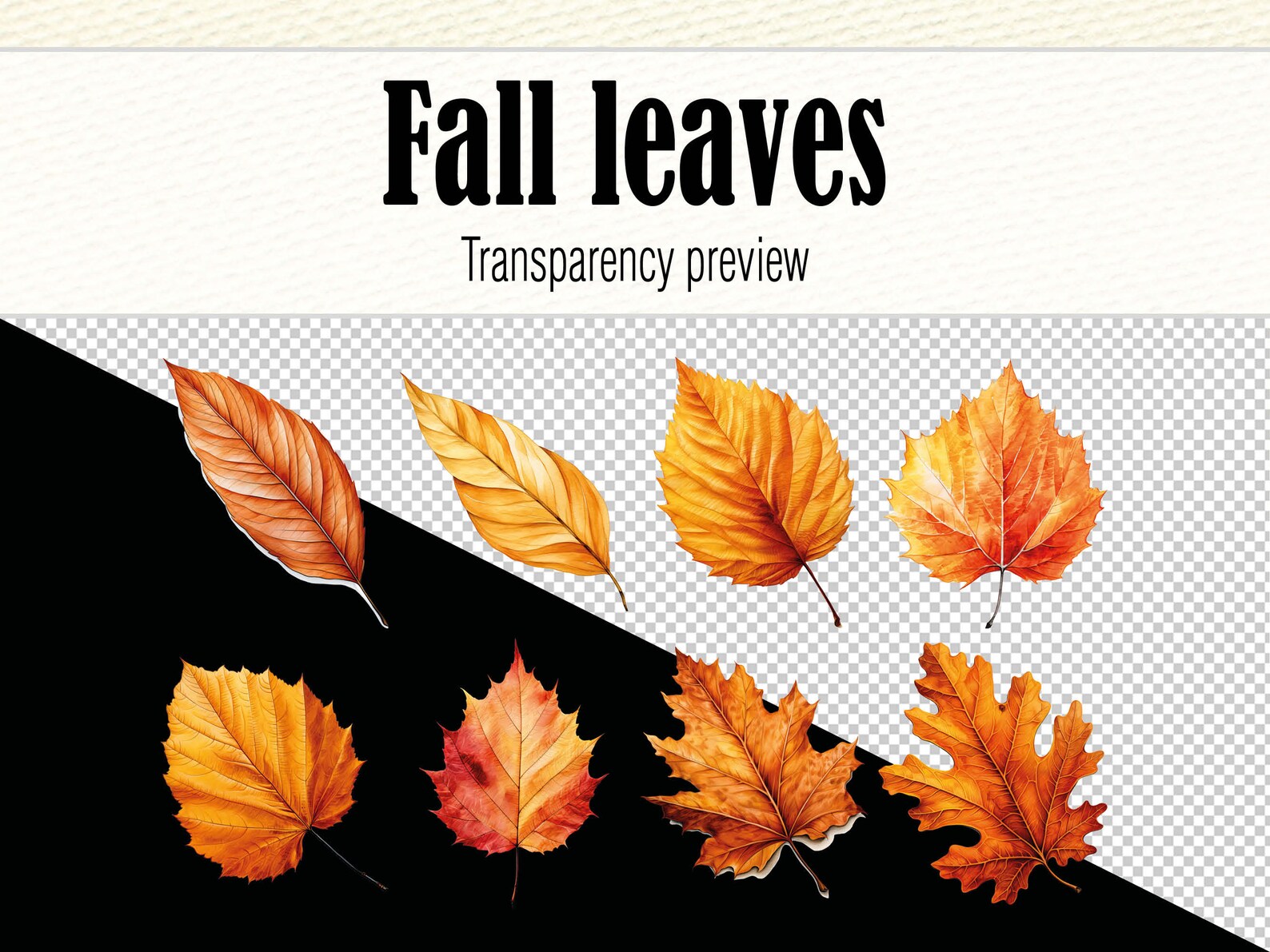 Fall Leaves Clipart, Fall Border PNG, Fall Leaves PNG, Watercolor Fern ...