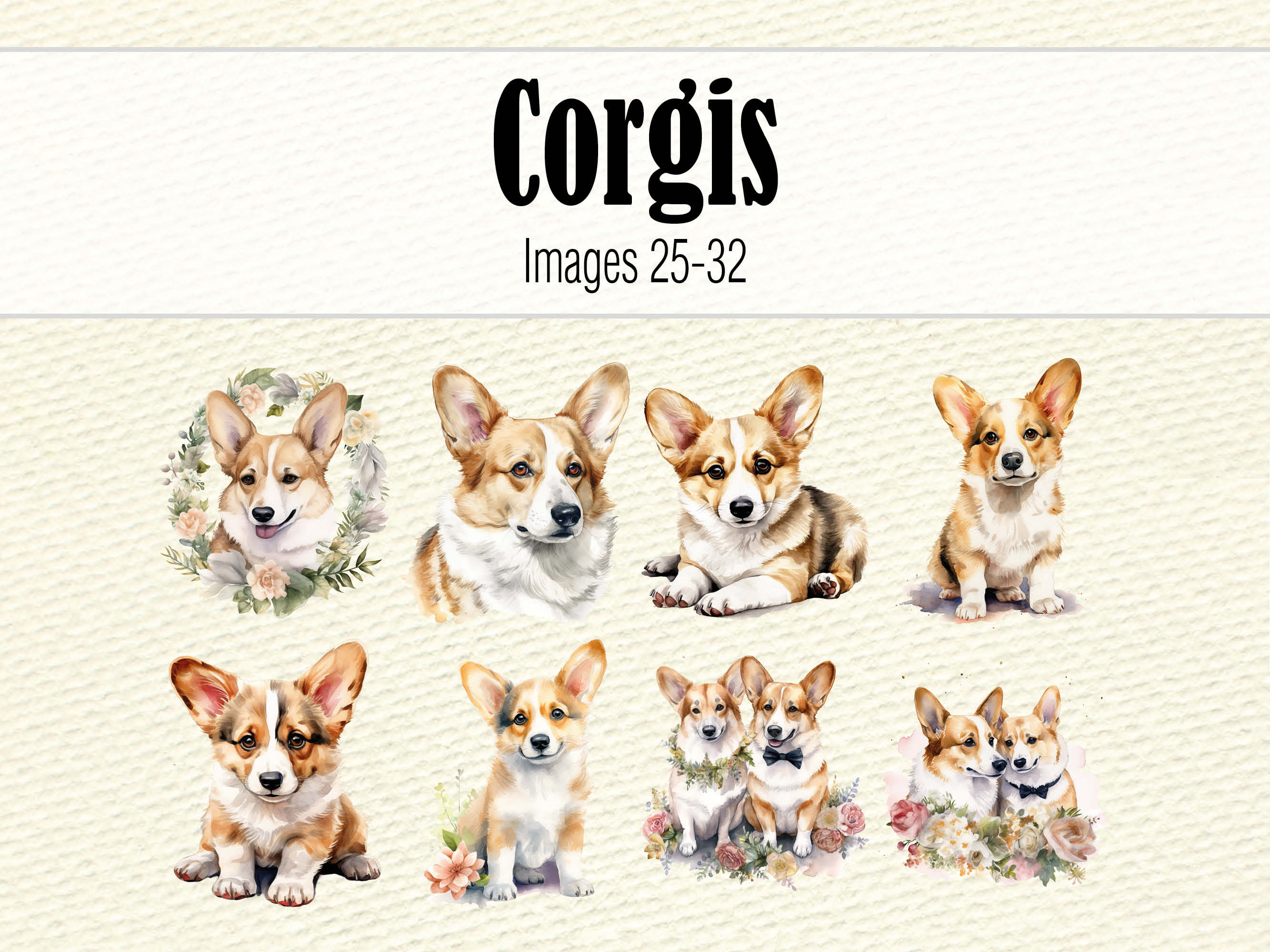 Watercolor Corgi Clipart Corgi PNG Corgi Head Clip Art - Etsy