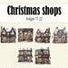 Storefront Watercolor Winter Village Clipart, Christmas Village ...