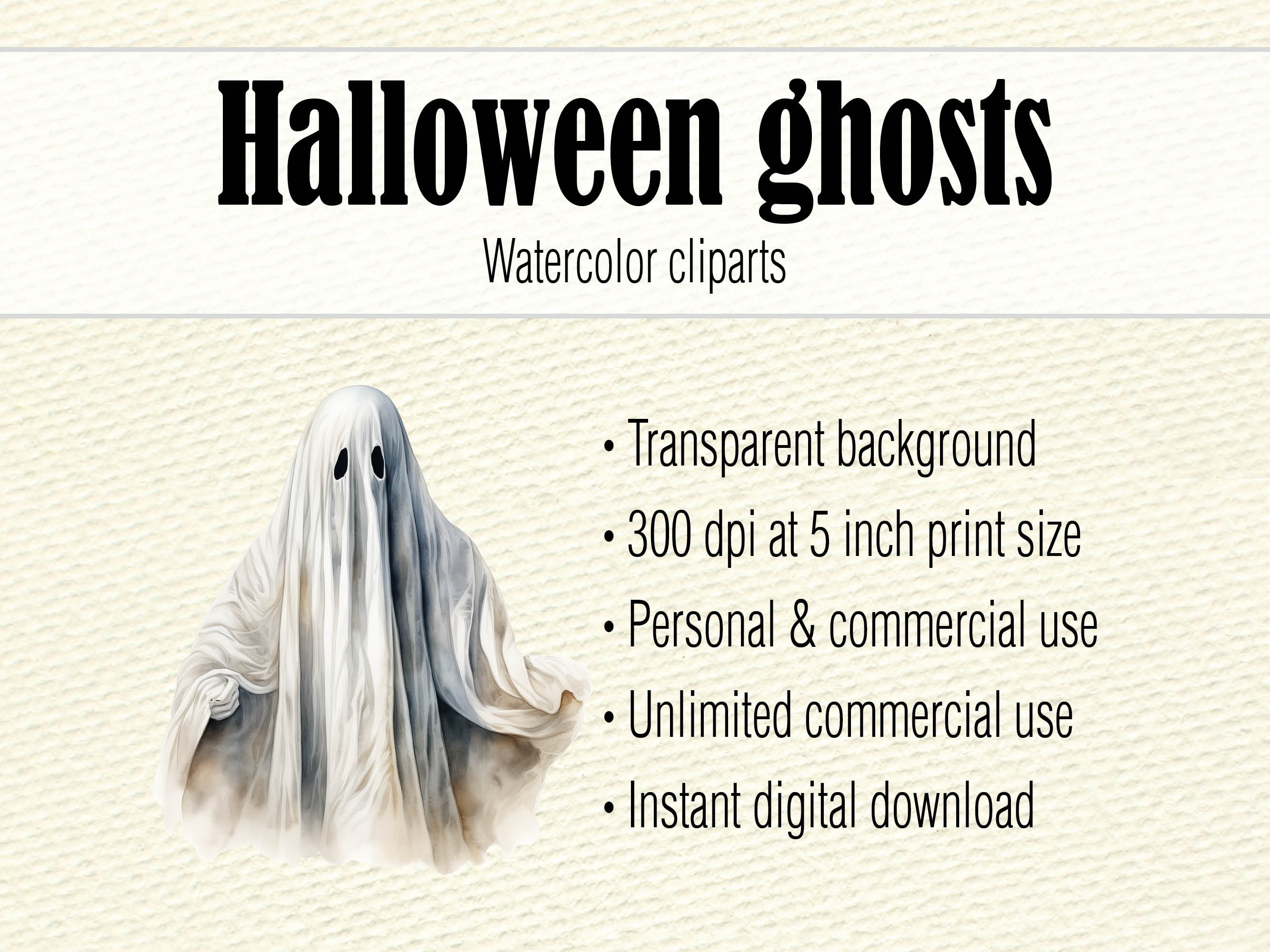 Halloween Ghost Clipart, Ghost Face PNG, Scary PNG, Halloween Graphics ...