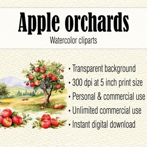 Apple Orchard Clipart, Apple Tree Clipart Apple Picking Garden Clipart ...