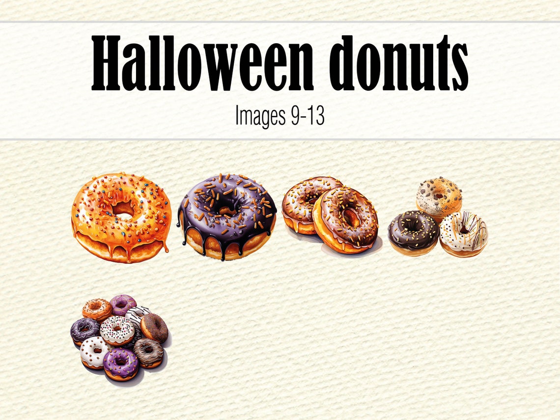 Halloween Donut Clipart, Spooky Donut PNG, Halloween Treats Clipart ...