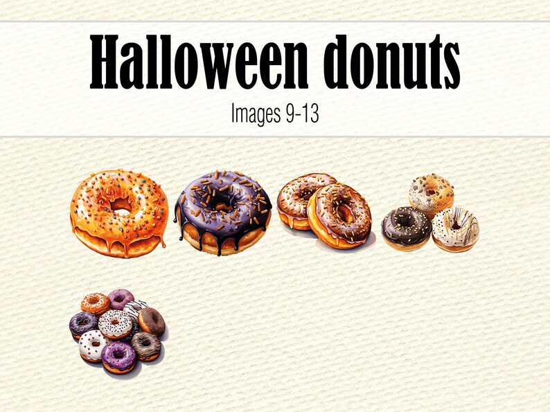 Halloween Donut Clipart, Spooky Donut PNG, Halloween Treats Clipart ...