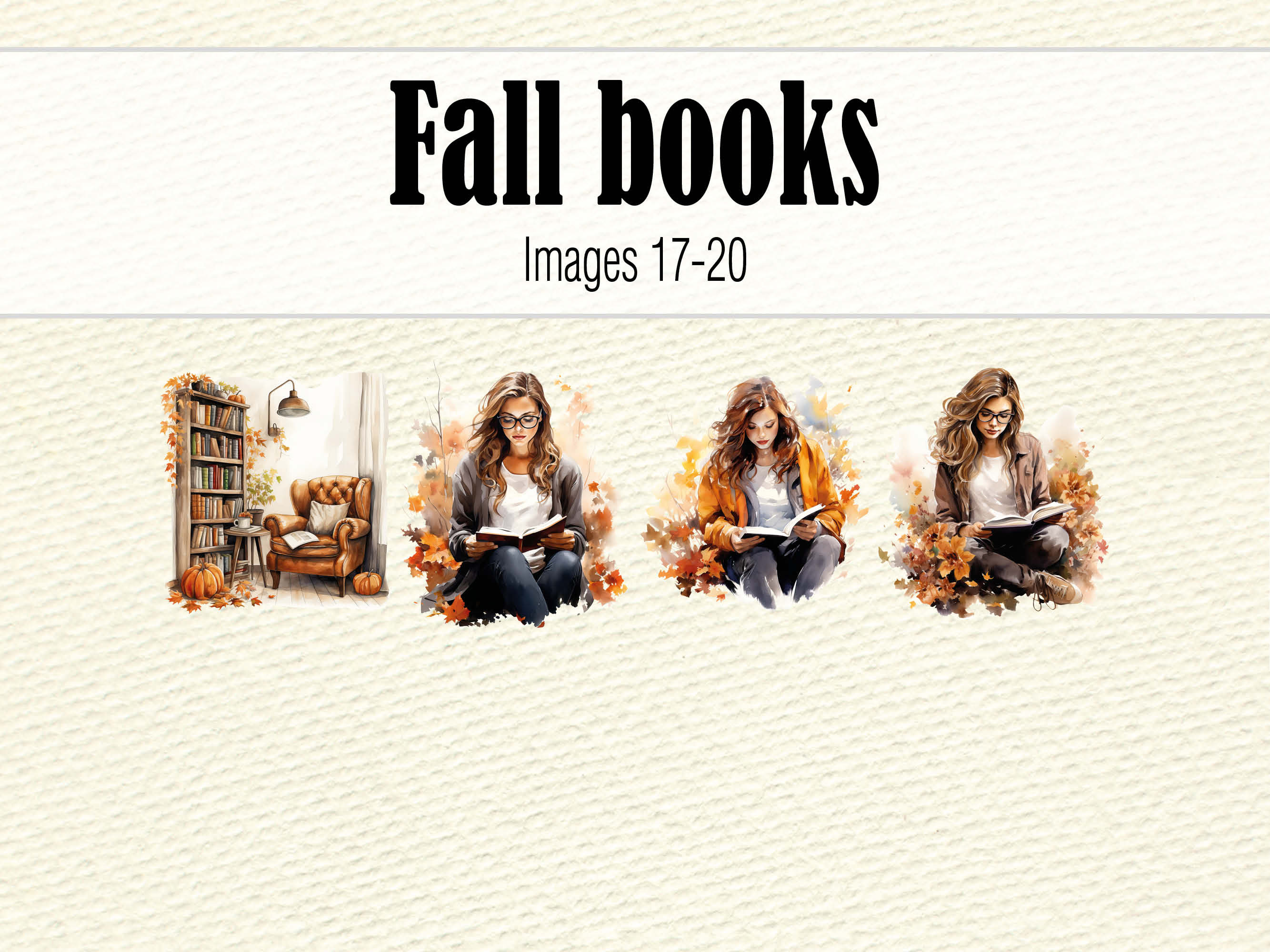 Fall Books Clipart Watercolor Book Worm PNG Cozy Autumn - Etsy
