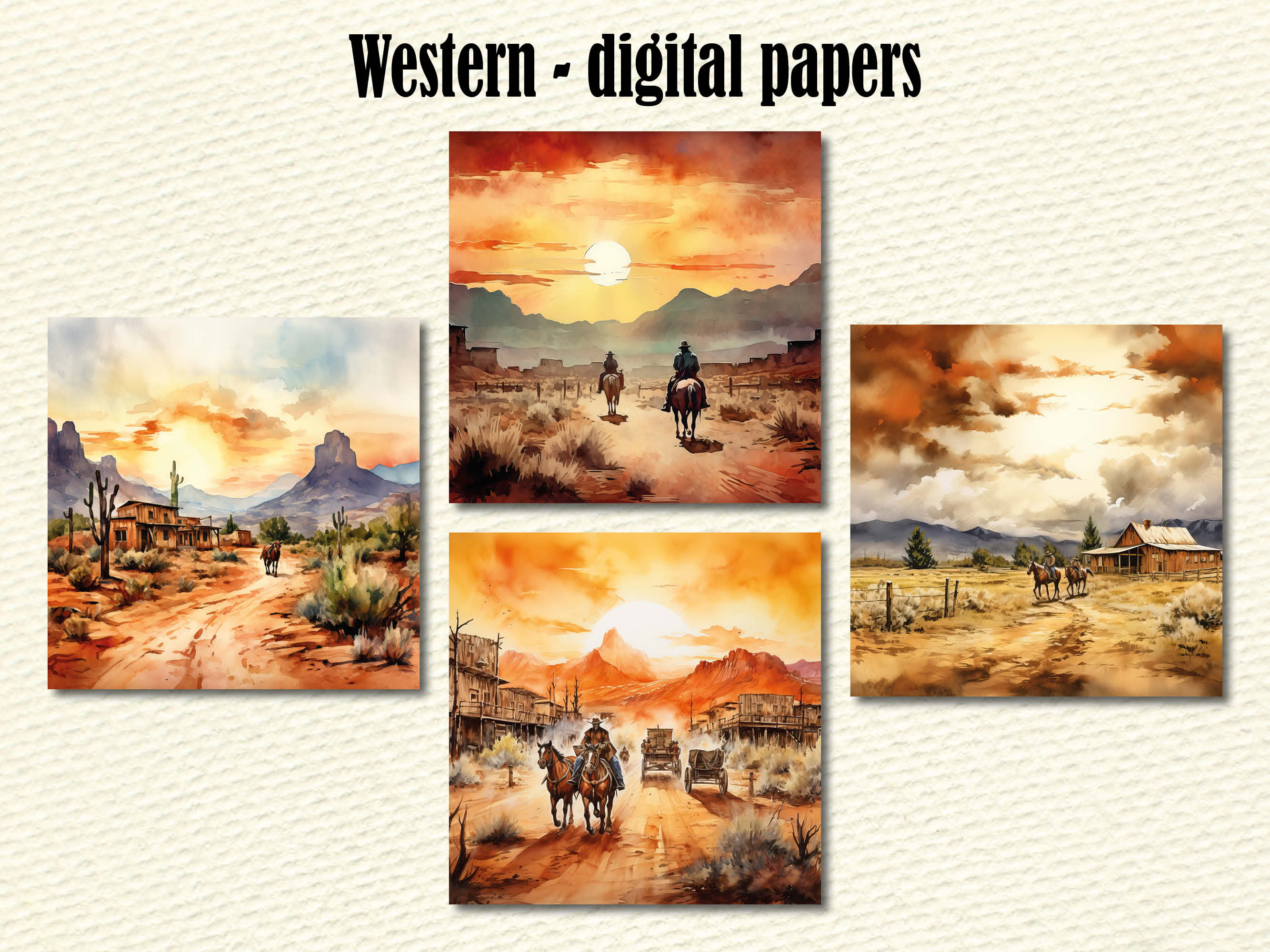 Western Backdrop Digital Paper, Western Wallpaper Poster, Western ...