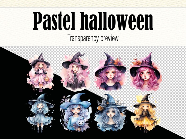 Pastel Halloween Clipart Pastel Goth Clipart Pink Halloween - Etsy