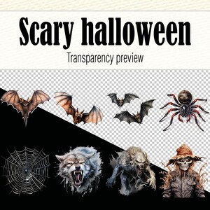 Scary Png Halloween Graphics, Scarecrow Png, Ghost Face Png, Witch ...
