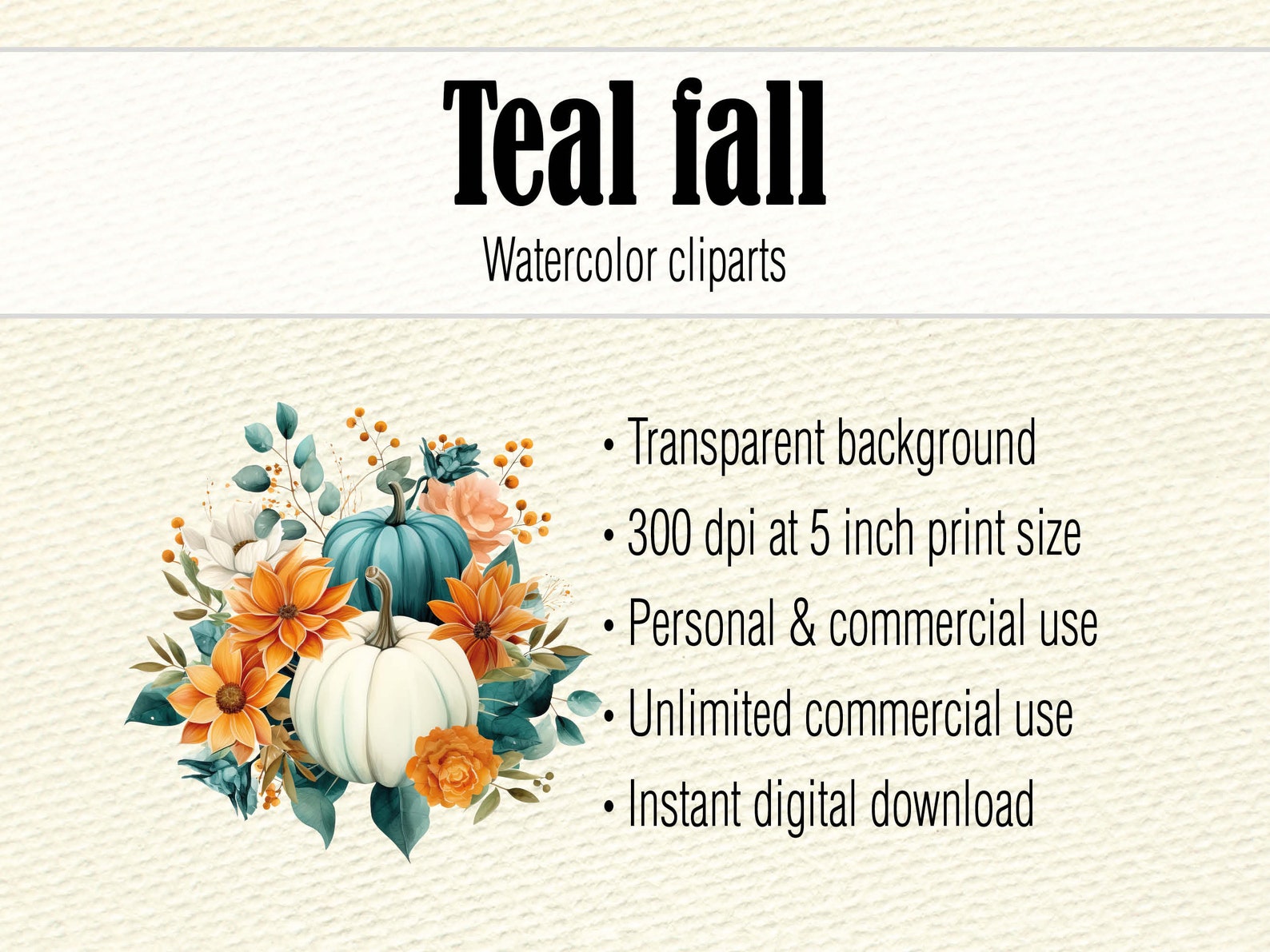 Teal Fall Clipart, Teal Pumpkin Clipart, Fall Girl Clipart, Fall Flower ...