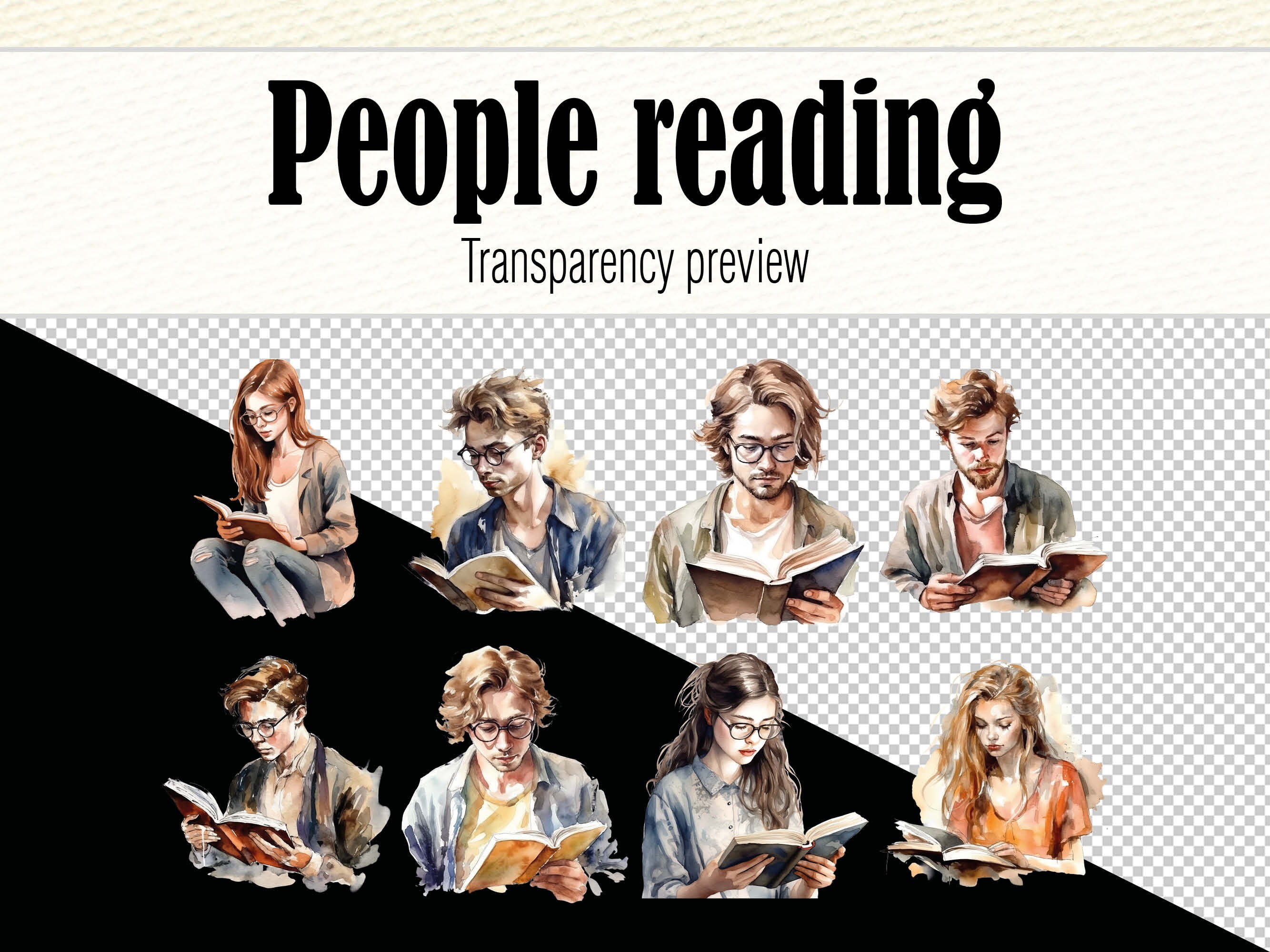 Girl Reading Clipart Cozy Reading Books Clipart Book Worm - Etsy