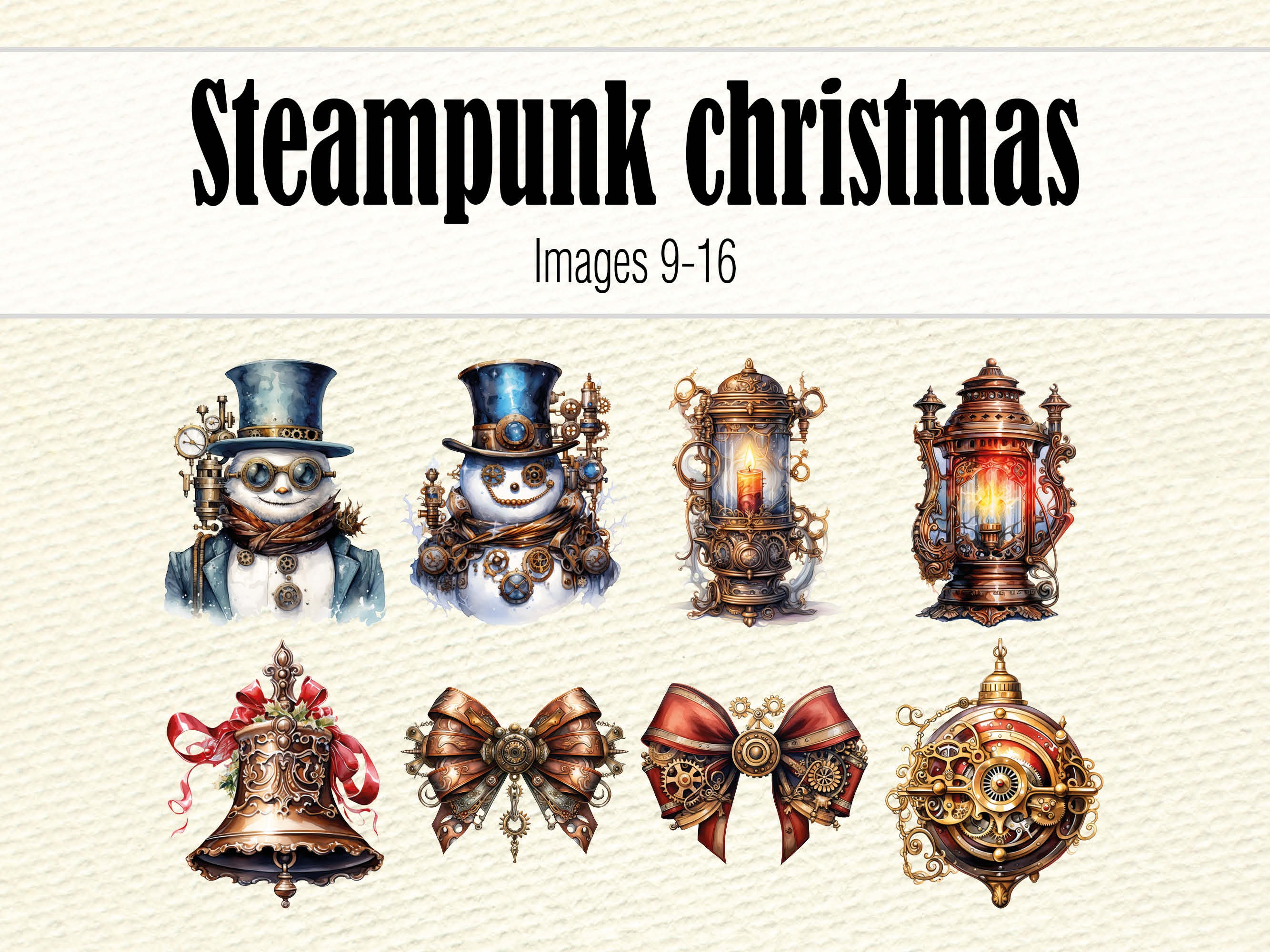 Watercolor Steampunk Christmas, Steampunk Santa Claus PNG, Steampunk ...