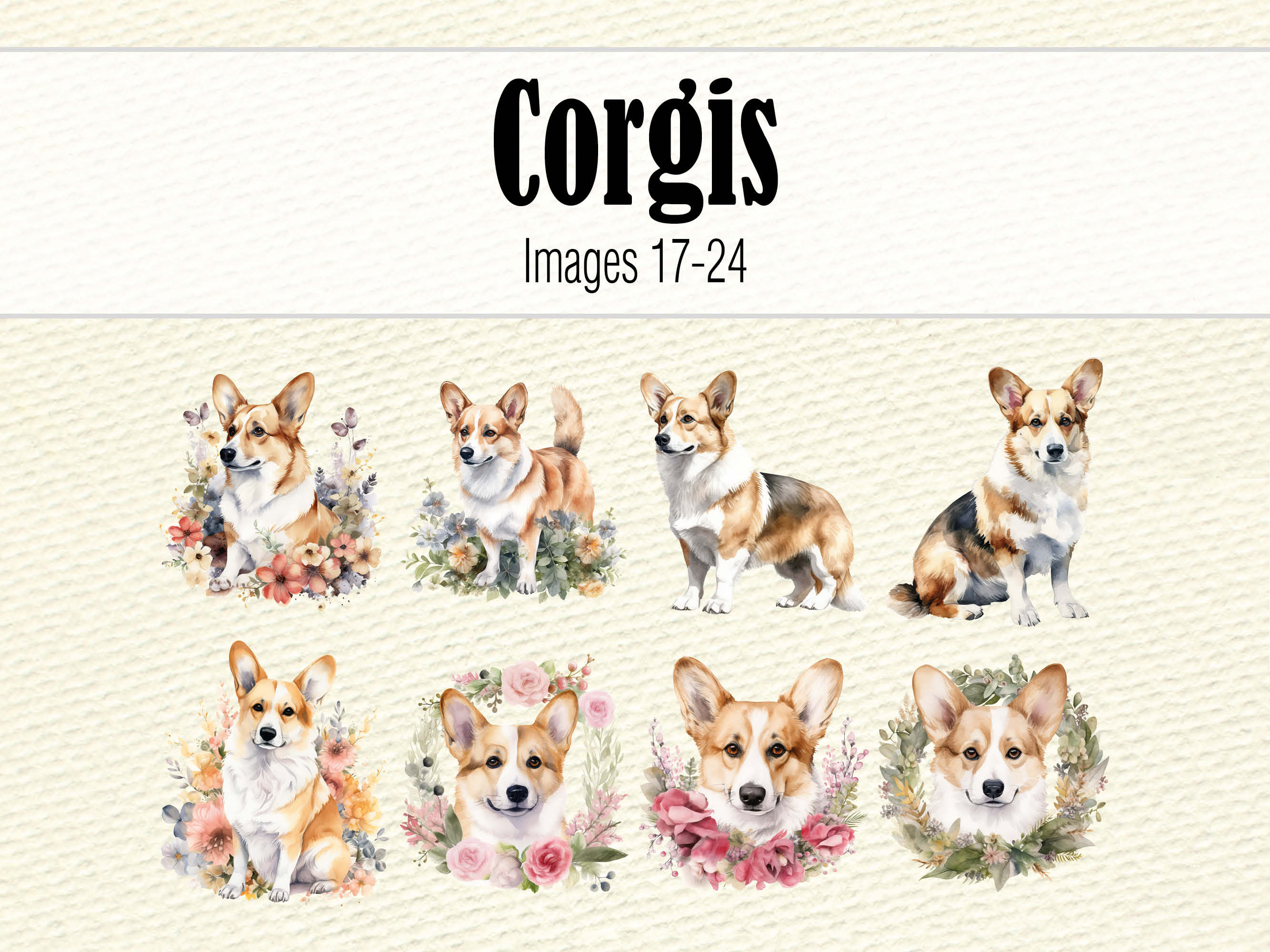 Watercolor Corgi Clipart Corgi PNG Corgi Head Clip Art - Etsy