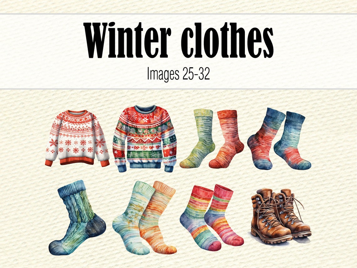 Christmas Clothing Clipart Ugly Christmas Sweater Clipart - Etsy