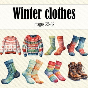 Christmas Clothing Clipart, Ugly Christmas Sweater Clipart, Christmas ...