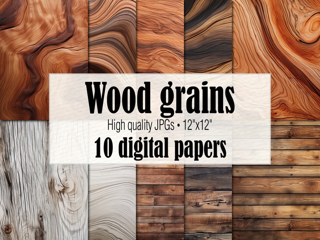 Wood Patterns Digital Paper, Rustic Wood Backdrop, White Wash Wood ...
