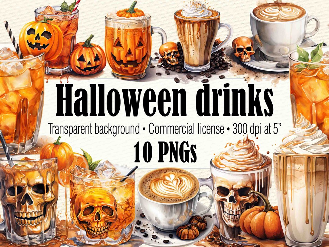 Halloween Drink Clipart Halloween Coffee Horror Coffee, Halloween Bar ...