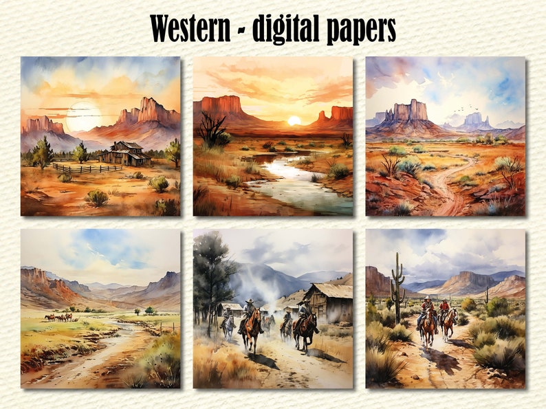 Western Backdrop Digital Paper, Western Wallpaper Poster, Western ...