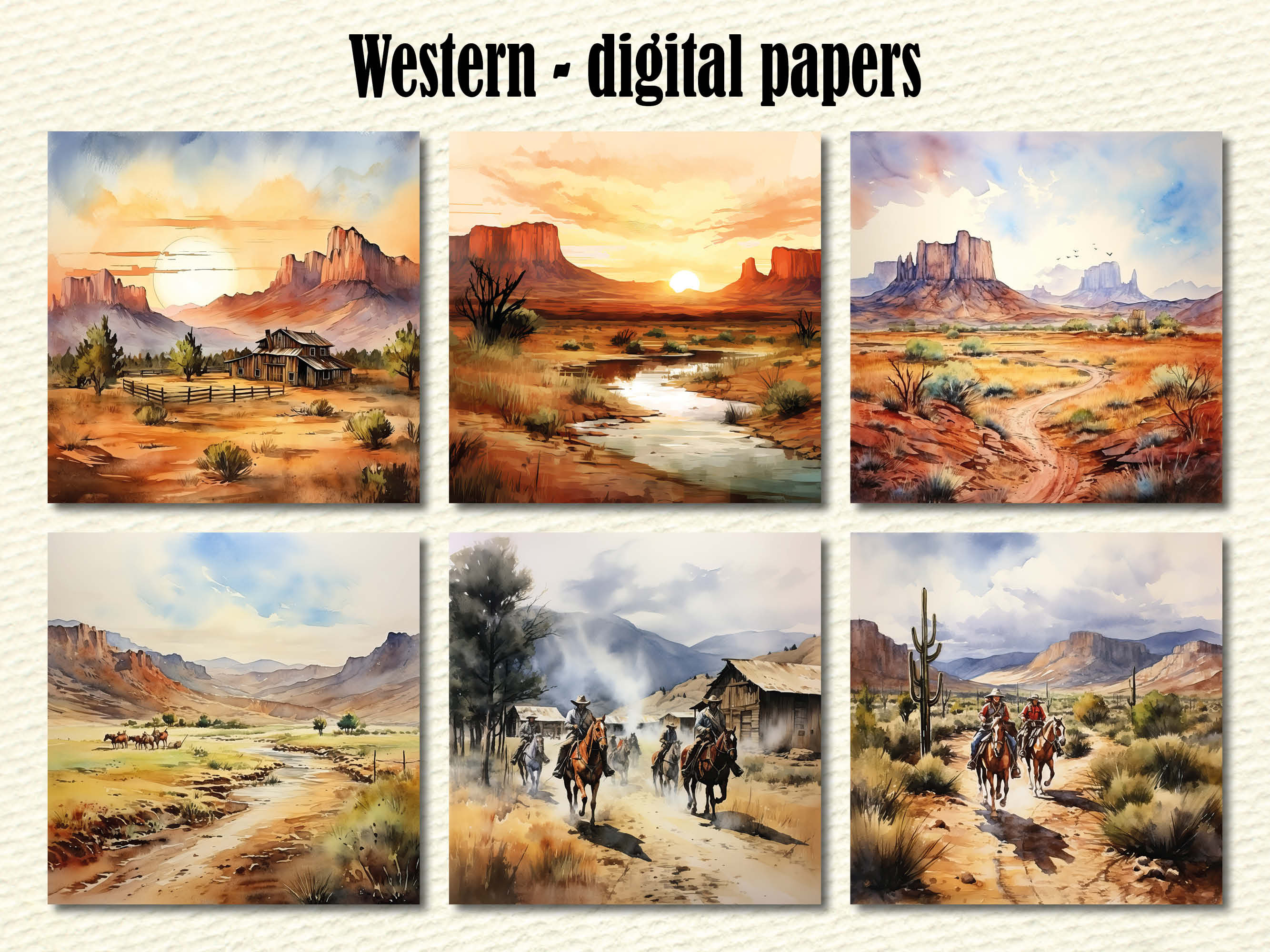 Western Backdrop Digital Paper, Western Wallpaper Poster, Western ...