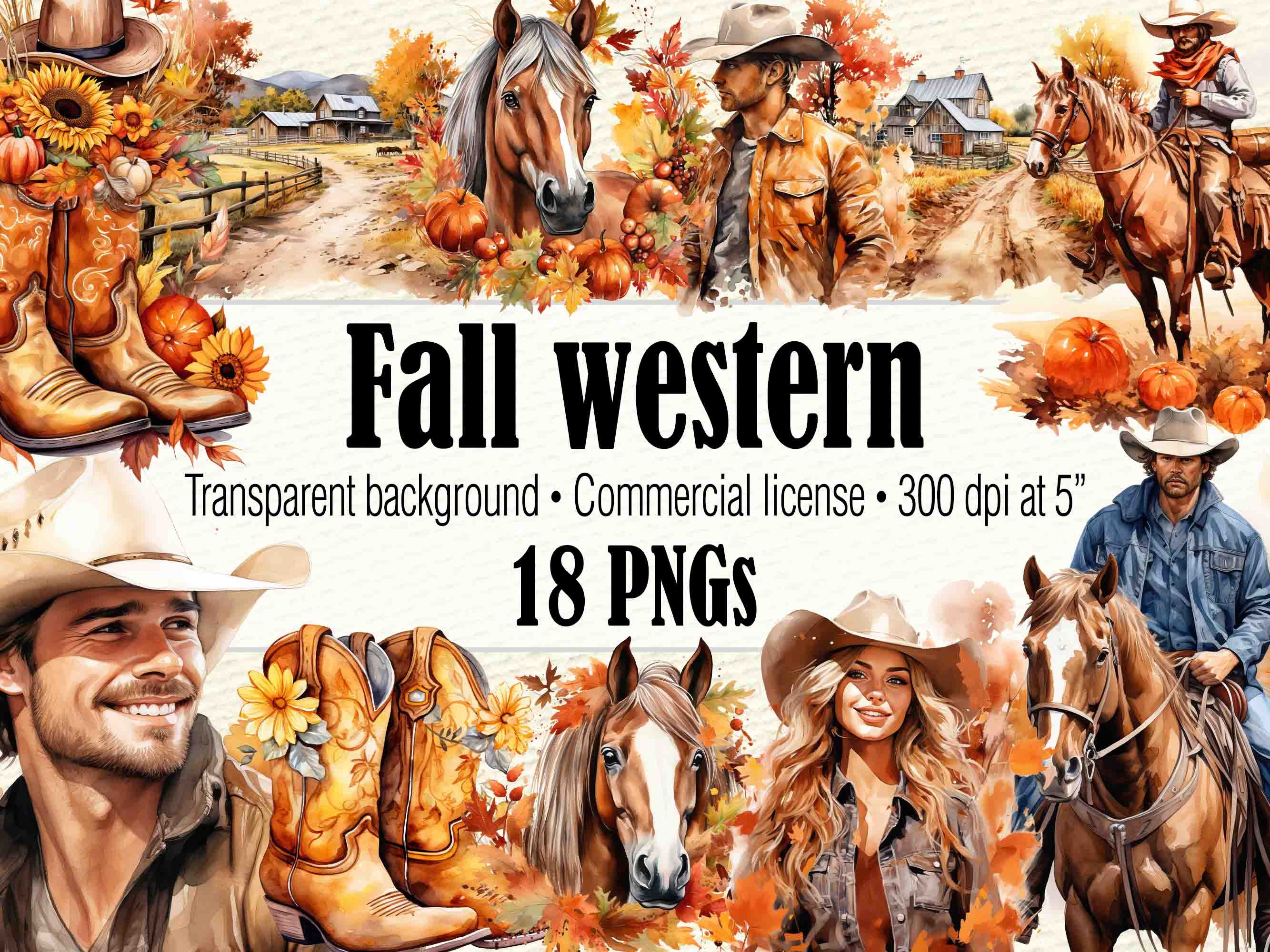 Western Fall Png, Cowgirl Hat Png, Cowgirl Boots Png, Cowgirl Clipart ...