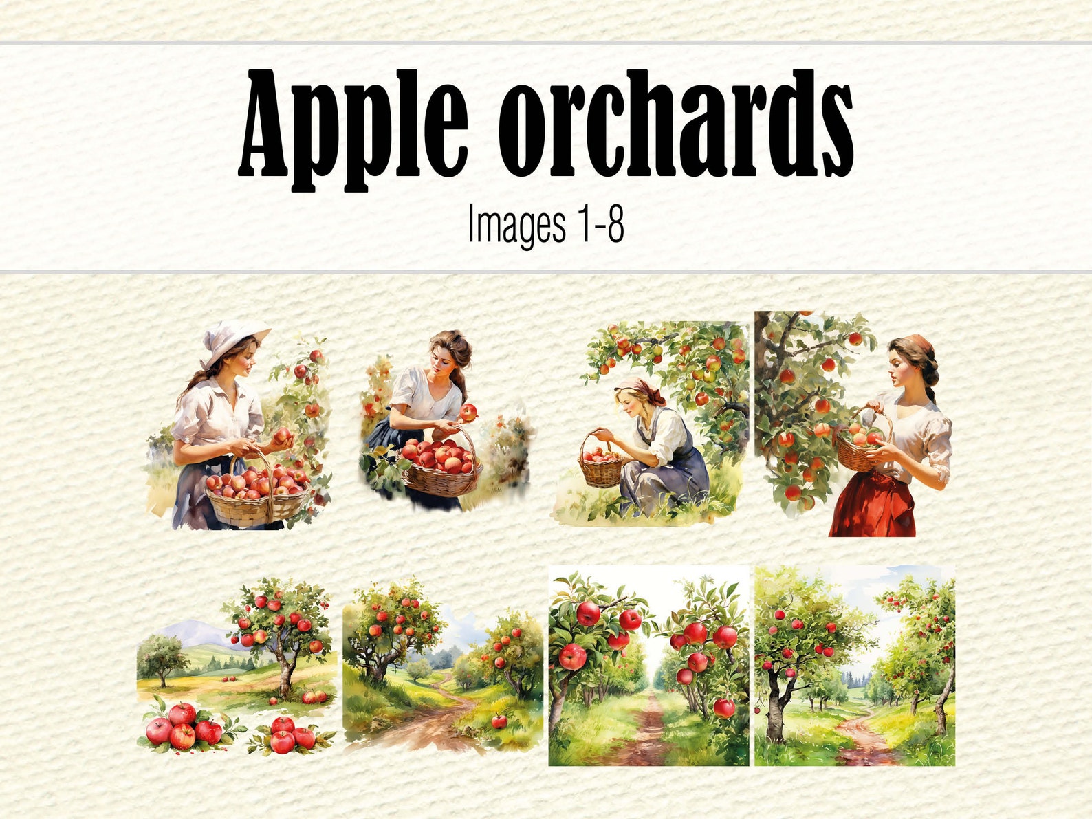 Apple Orchard Clipart, Apple Tree Clipart Apple Picking Garden Clipart ...