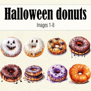 Halloween Donut Clipart, Spooky Donut PNG, Halloween Treats Clipart ...