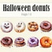 Halloween Donut Clipart, Spooky Donut PNG, Halloween Treats Clipart ...