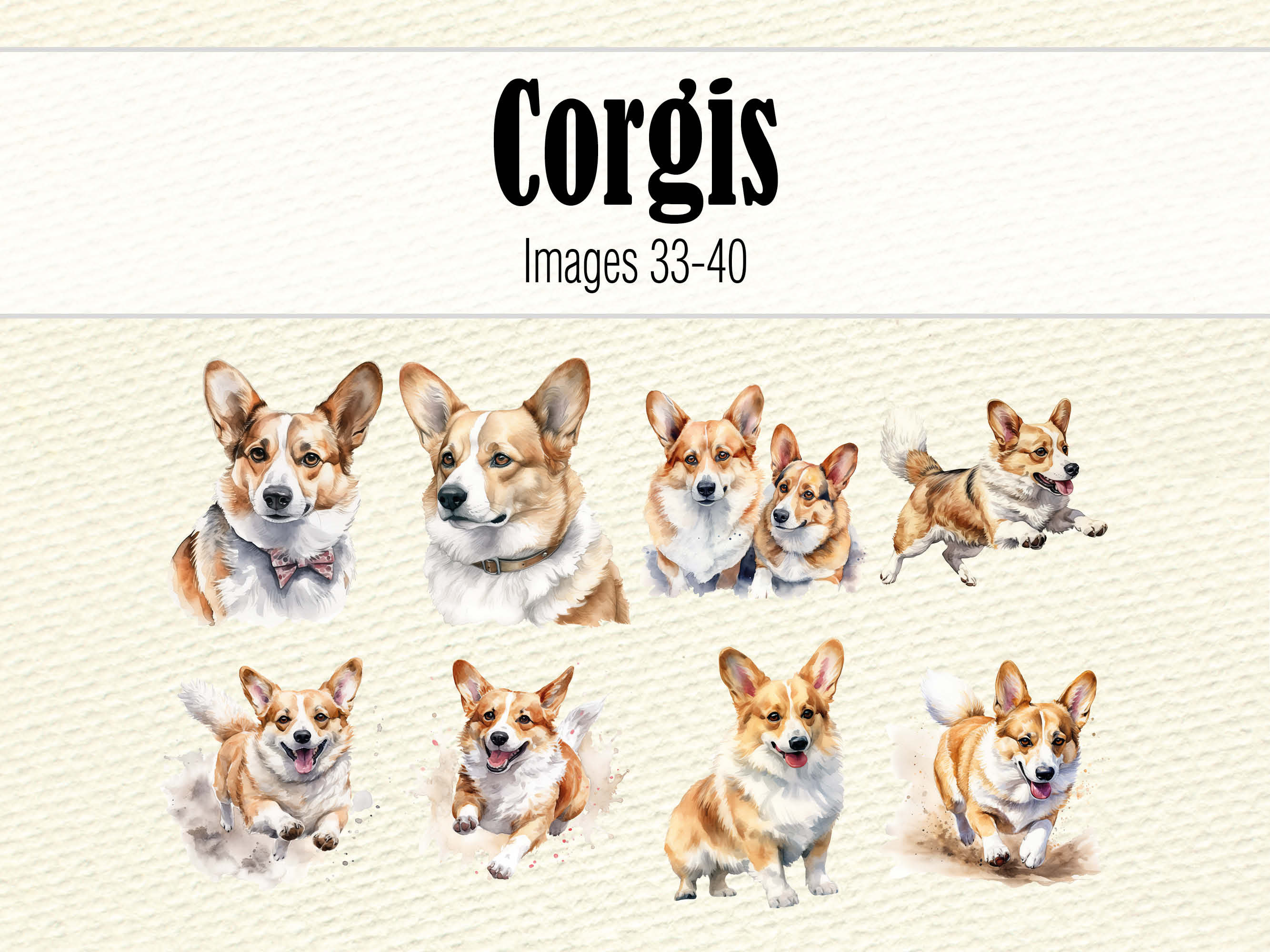 Watercolor Corgi Clipart Corgi PNG Corgi Head Clip Art - Etsy