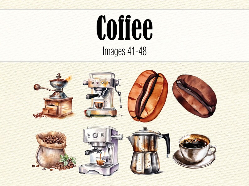 Watercolor Coffee Clipart Iced Coffee PNG Coffee Cup - Etsy